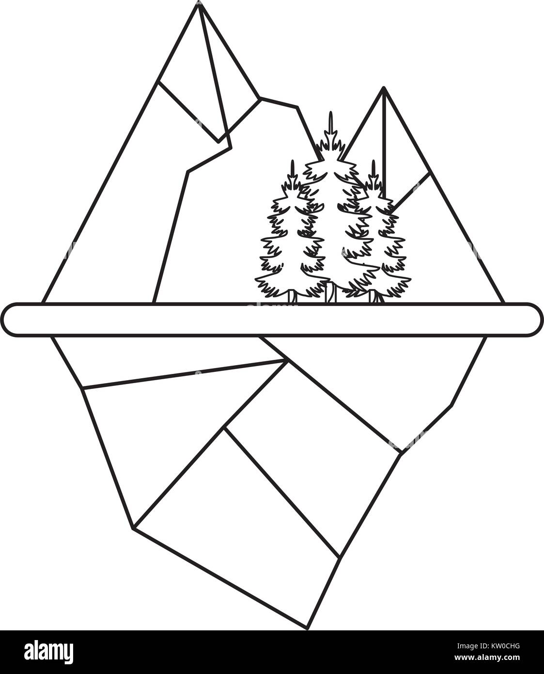 alps landscape icon Stock Vector Image & Art - Alamy