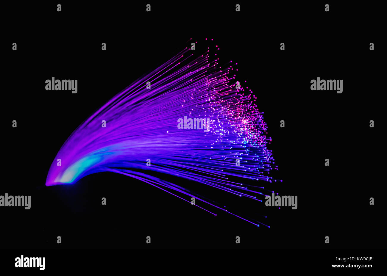 color fiber optical background on black, Fiber optics lights abstract ...