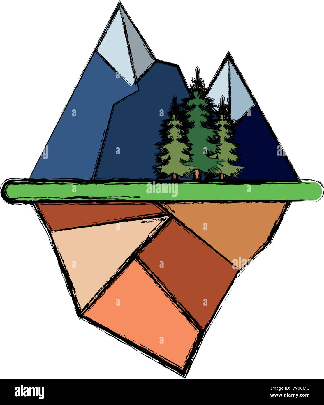 alps landscape icon Stock Vector Image & Art - Alamy