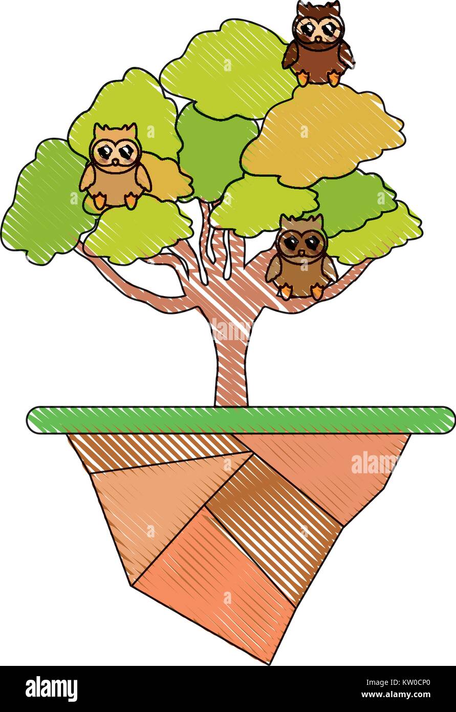 cute animals and tree Stock Vector Image & Art - Alamy