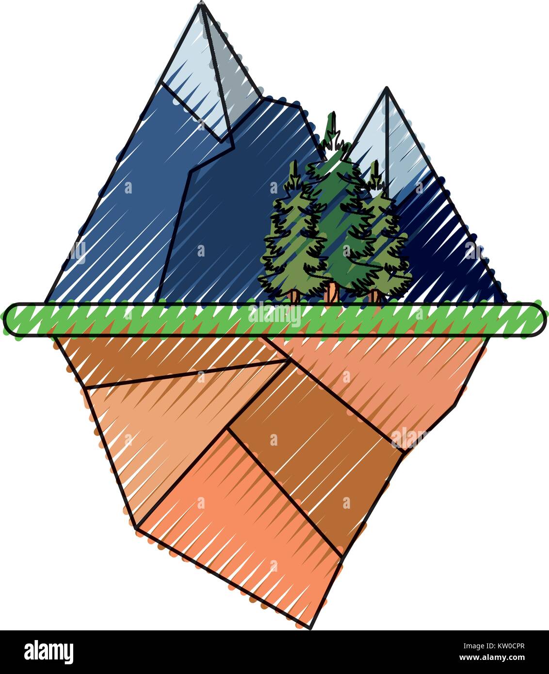 alps landscape icon Stock Vector Image & Art - Alamy