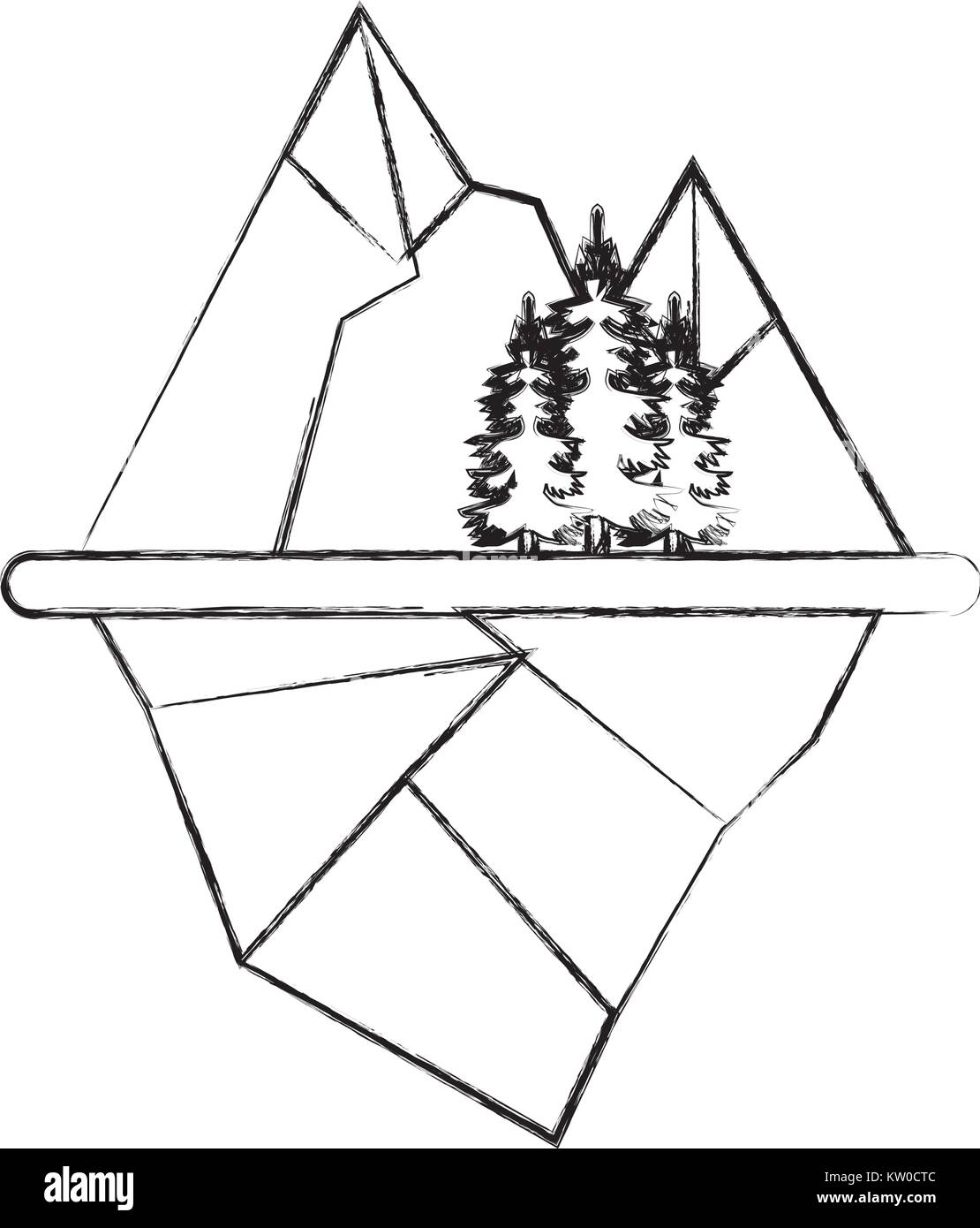 alps landscape icon Stock Vector Image & Art - Alamy