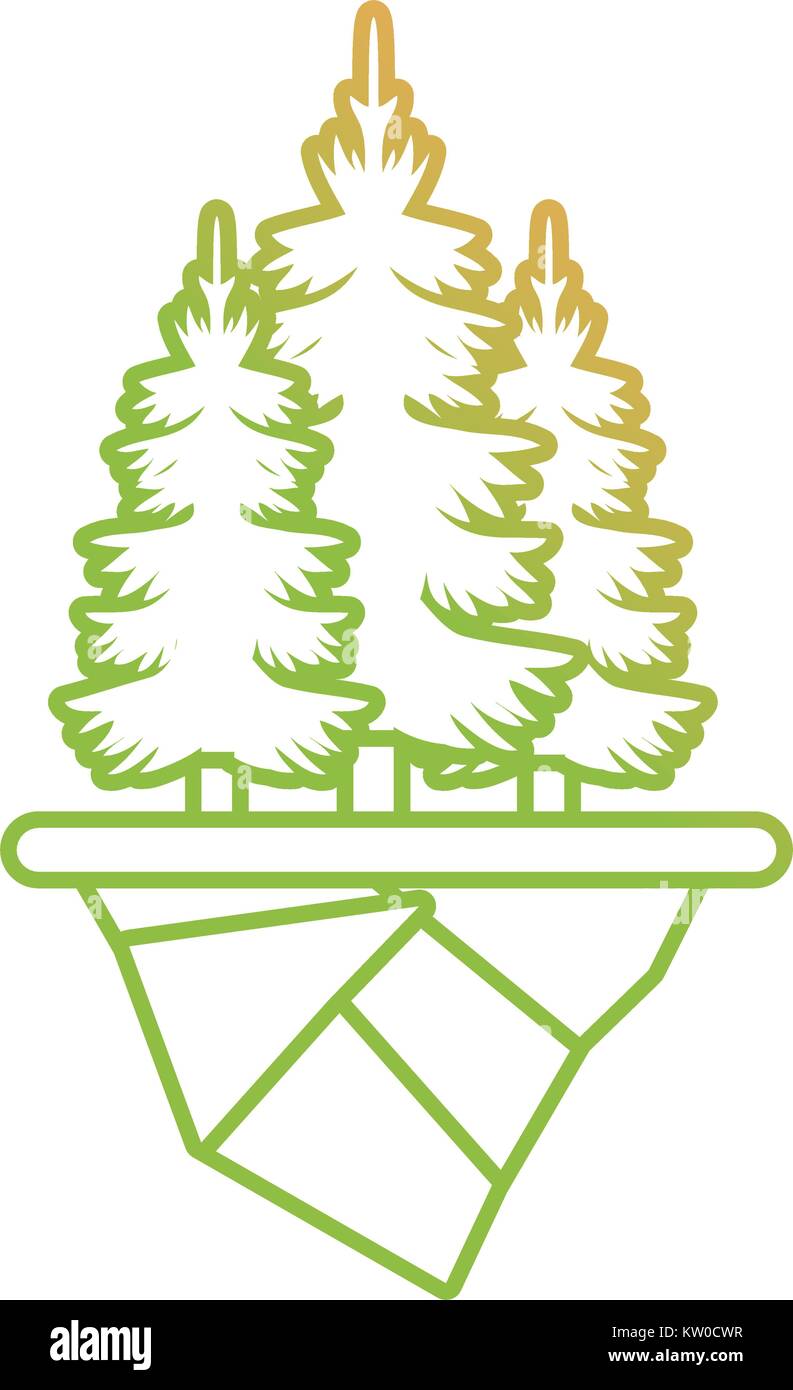 Pine forest island Stock Vector Images - Alamy