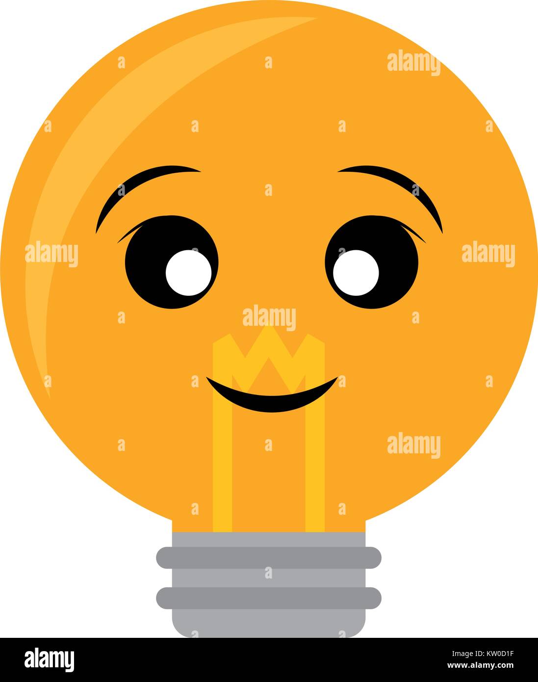 kawaii light bulb icon Stock Vector Image & Art - Alamy