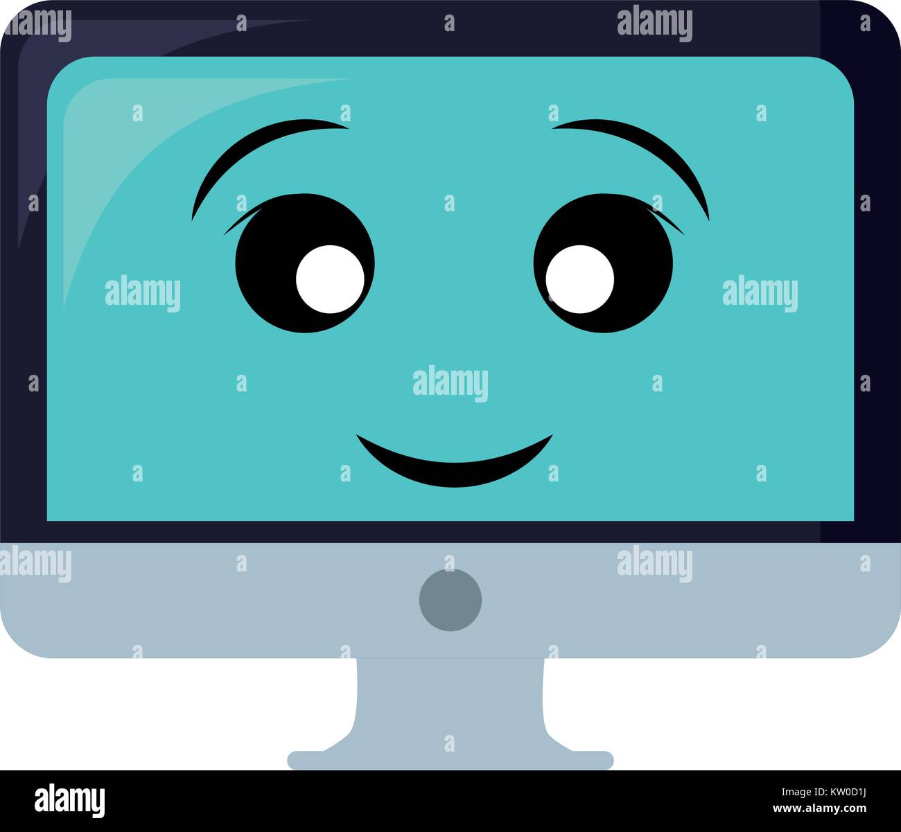 Cute computer pc smile Stock Vector Images - Alamy