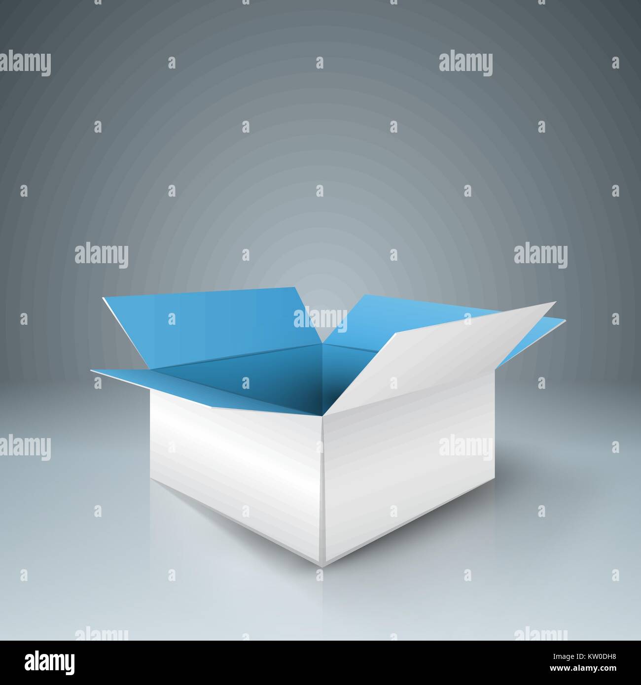 Blank box open Stock Vector Images - Alamy