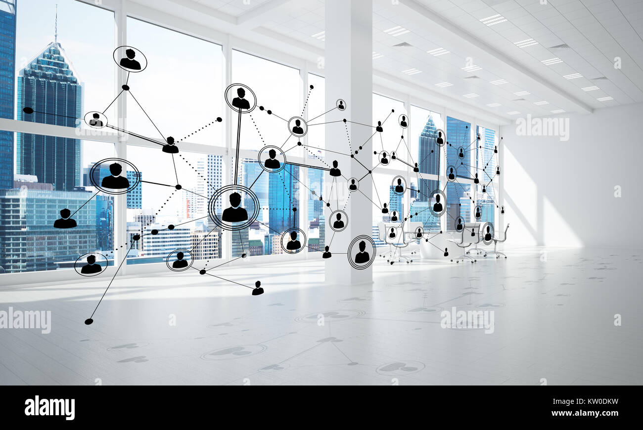 Networking and wireless connection as concept for effective modern ...