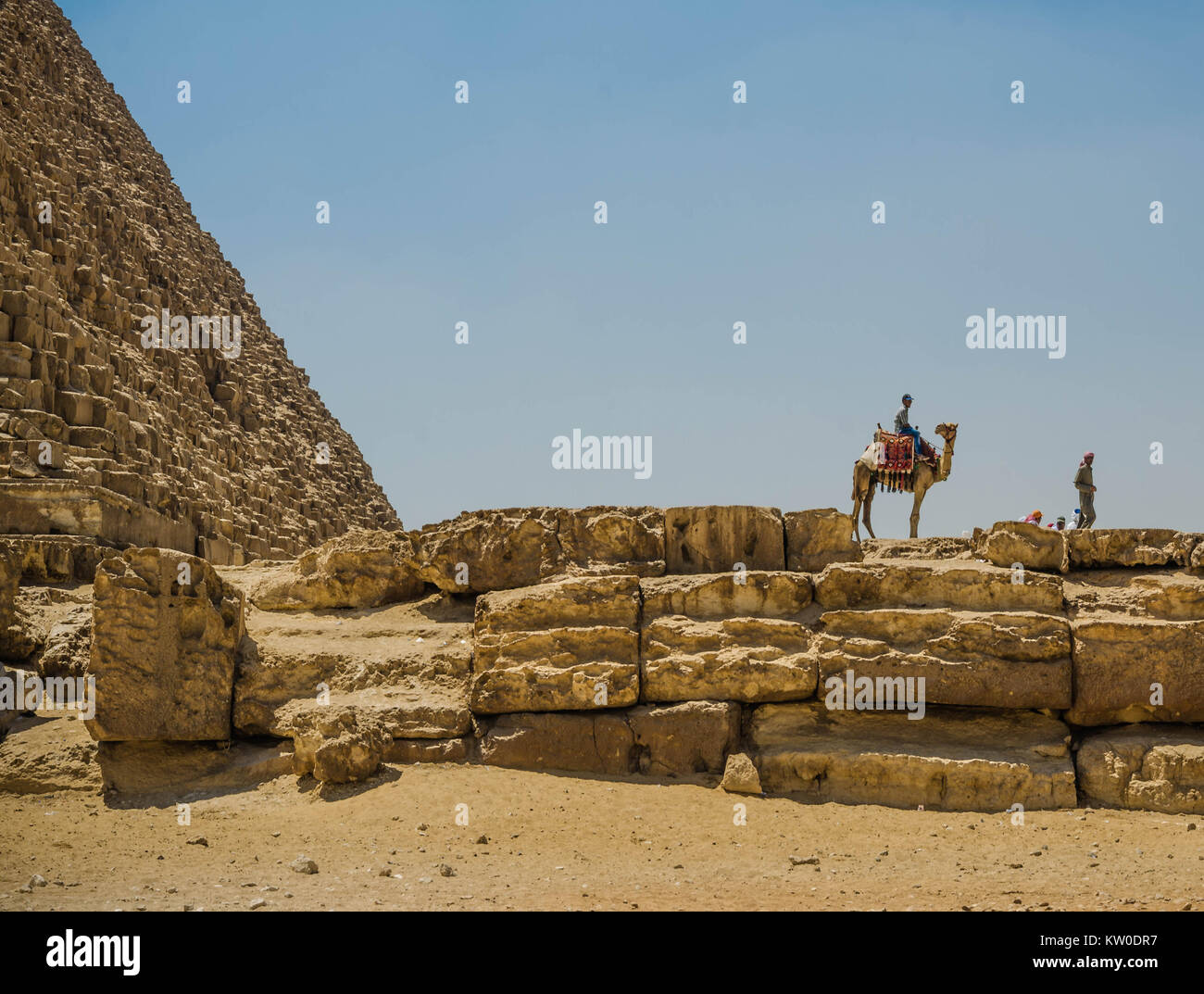 landscape with pyramids in Egypt, Giza plateau Stock Photo - Alamy