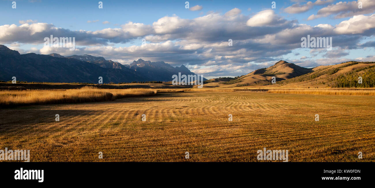 This is an image of the Jackson Hole Valley looking north from near the ...