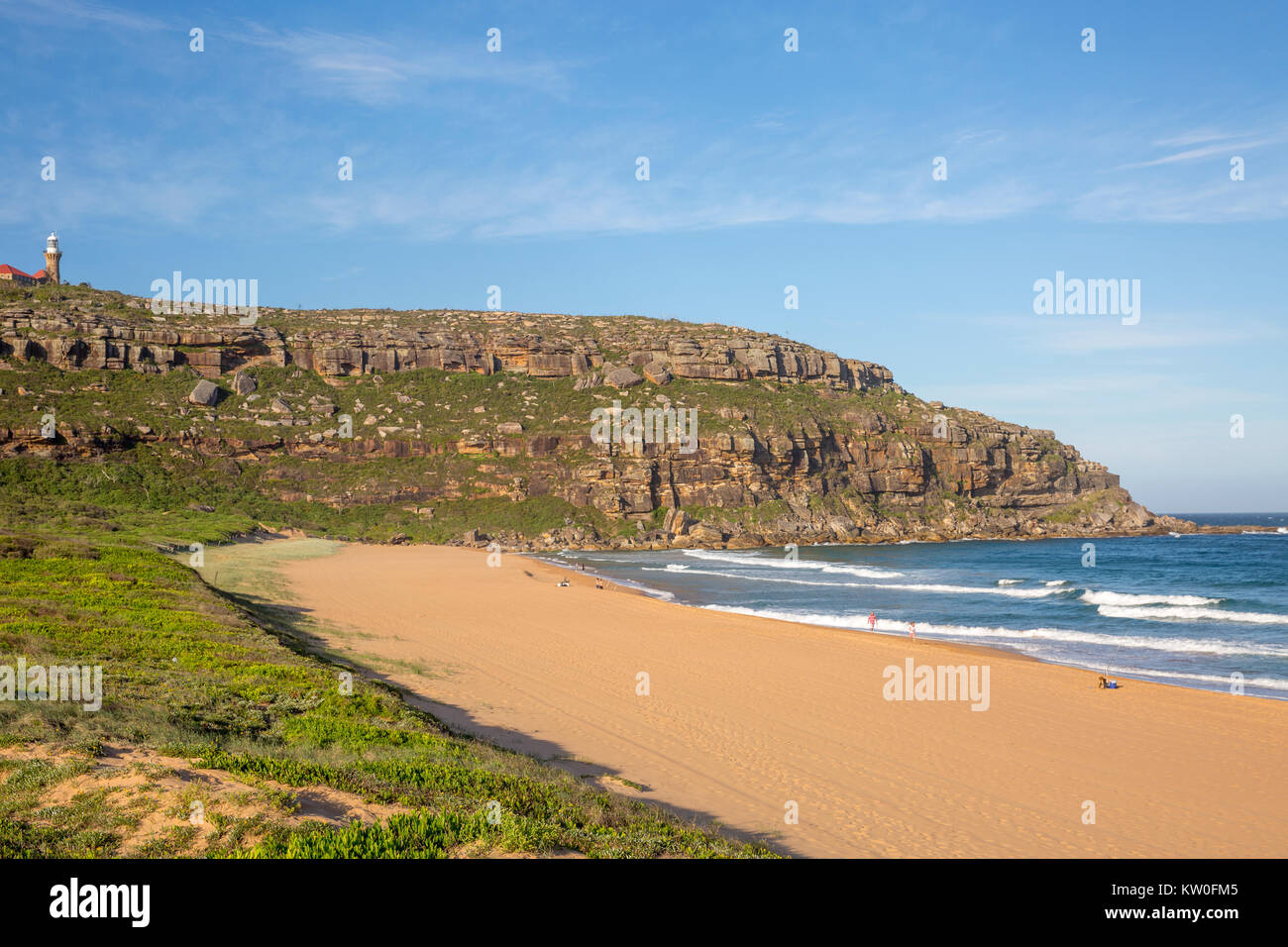 Looking north along Palm beach towards Barrenjoey lighthouse,Sydney ... Looking north along Palm beach towards Barrenjoey lighthouse,Sydney ...