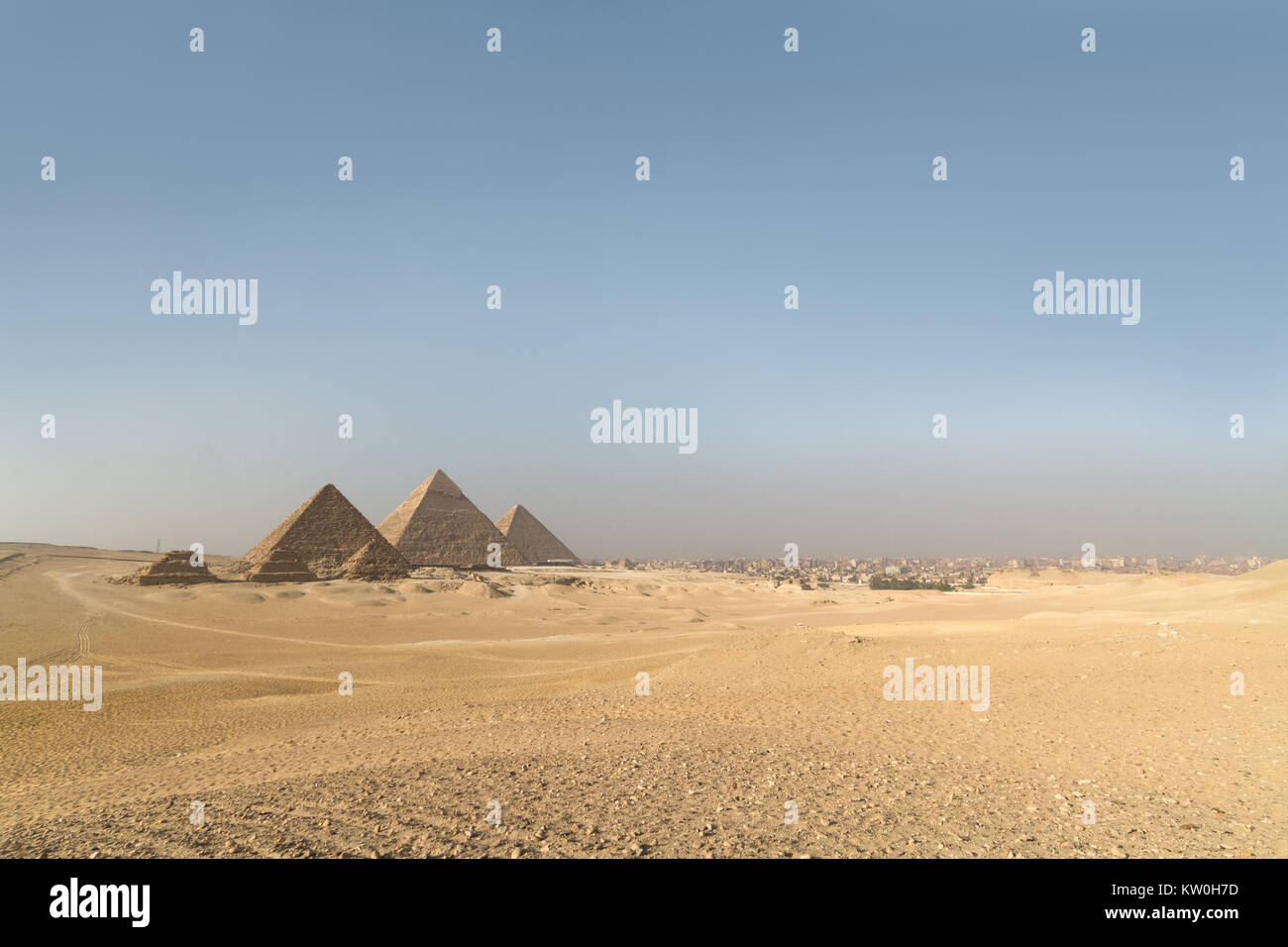 Giza pyramids in Cairo, Egypt Stock Photo - Alamy