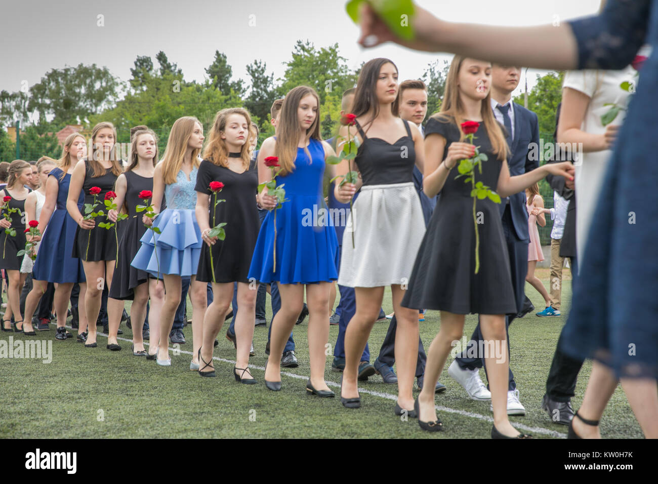 Jozefow, Poland - June 21, 2017: Polonaise dancing on the last day of ...