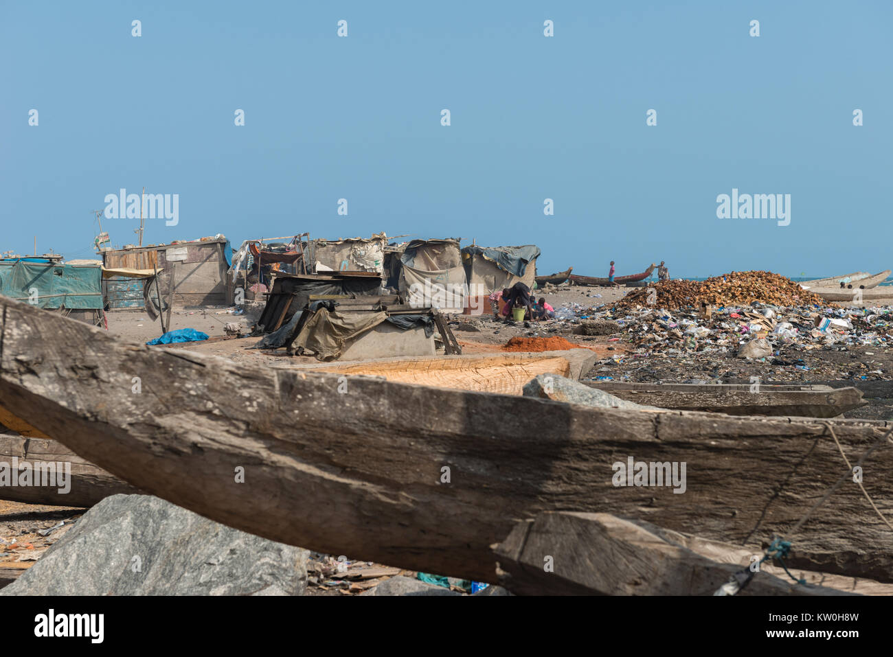 Fishing boats at Jamestown Fishing Village, Jamestown, Accra, Ghana ...
