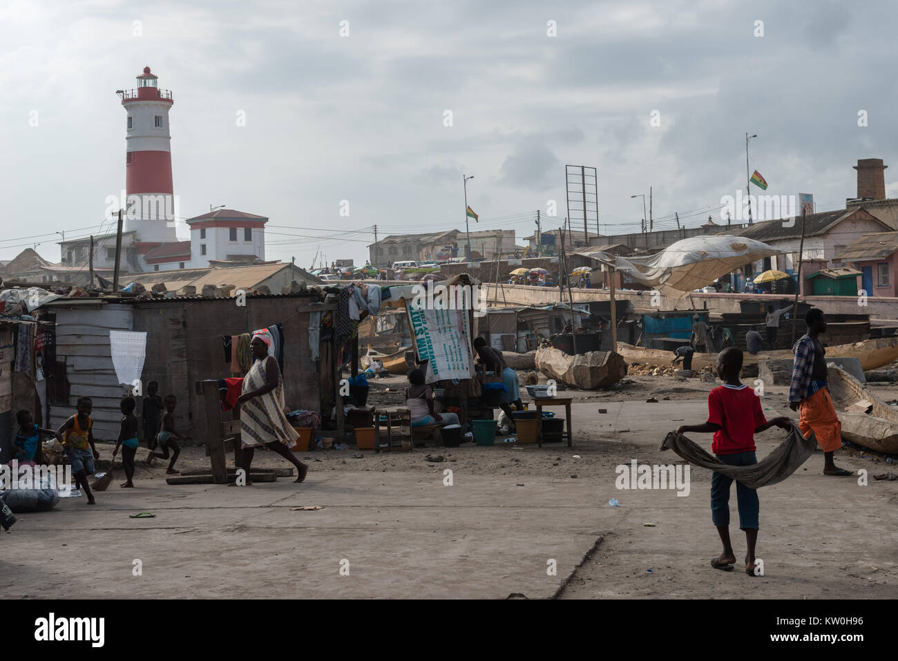 Jamestown lighthouse, Jamestown Fishing Village, Jamestown, Accra ...