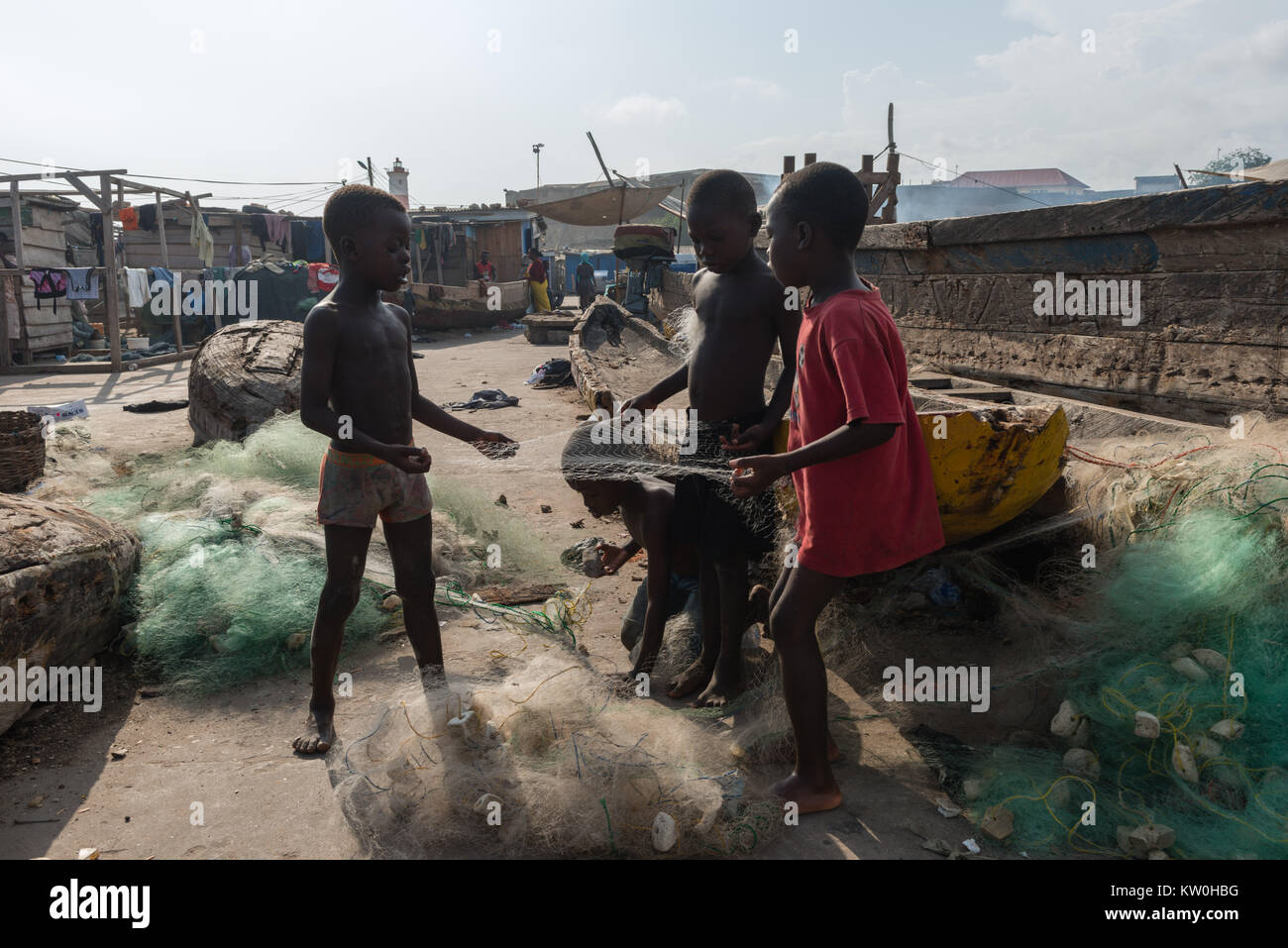 Jamestown Fishing Village, Jamestown, Accra, Ghana Stock Photo - Alamy