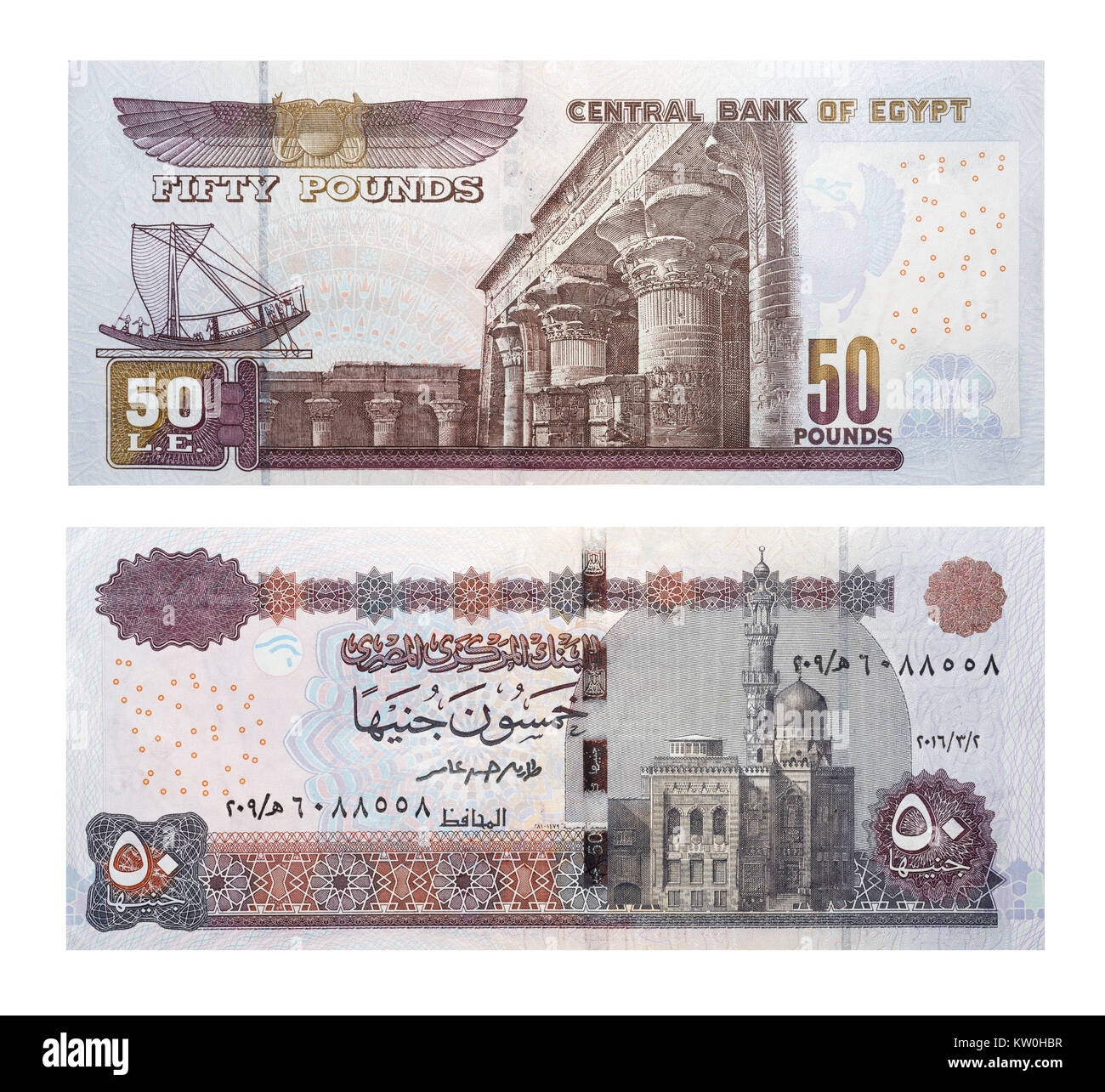 50 Egyptian Pounds two Side Stock Photo Alamy