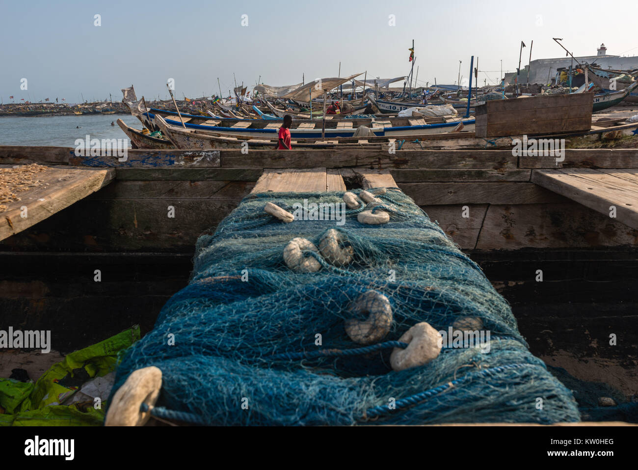 Fishing boats at Jamestown Fishing Village, Jamestown, Accra, Ghana ...