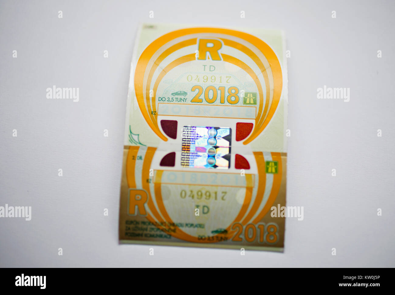 Road toll sticker hi-res stock photography and images - Alamy