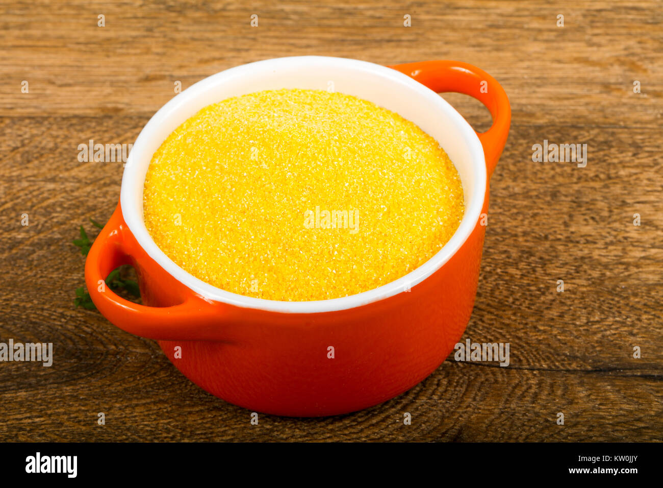 Raw polenta ready for cooking Stock Photo - Alamy