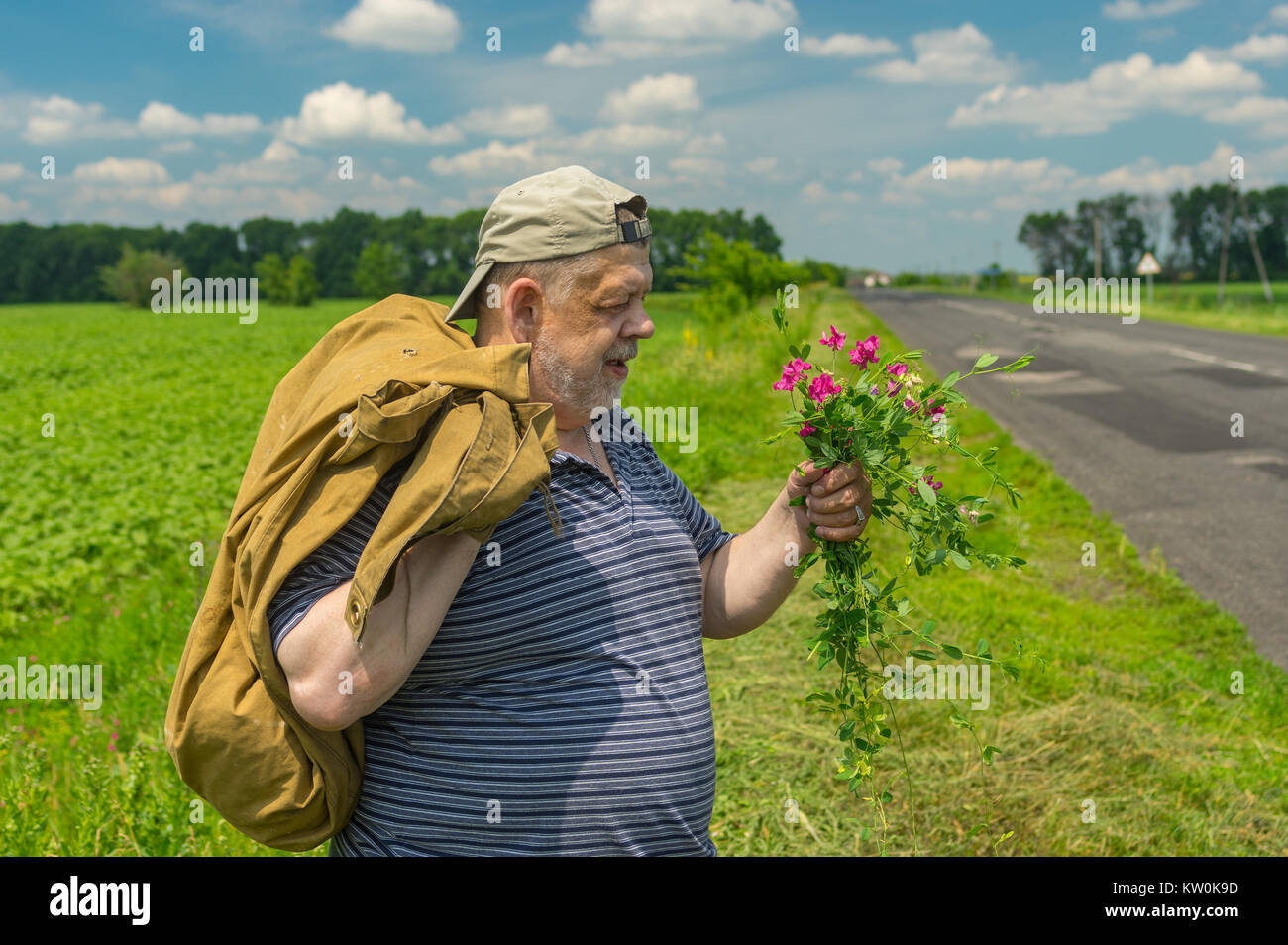 Senior man sack standing on hi-res stock photography and images - Alamy