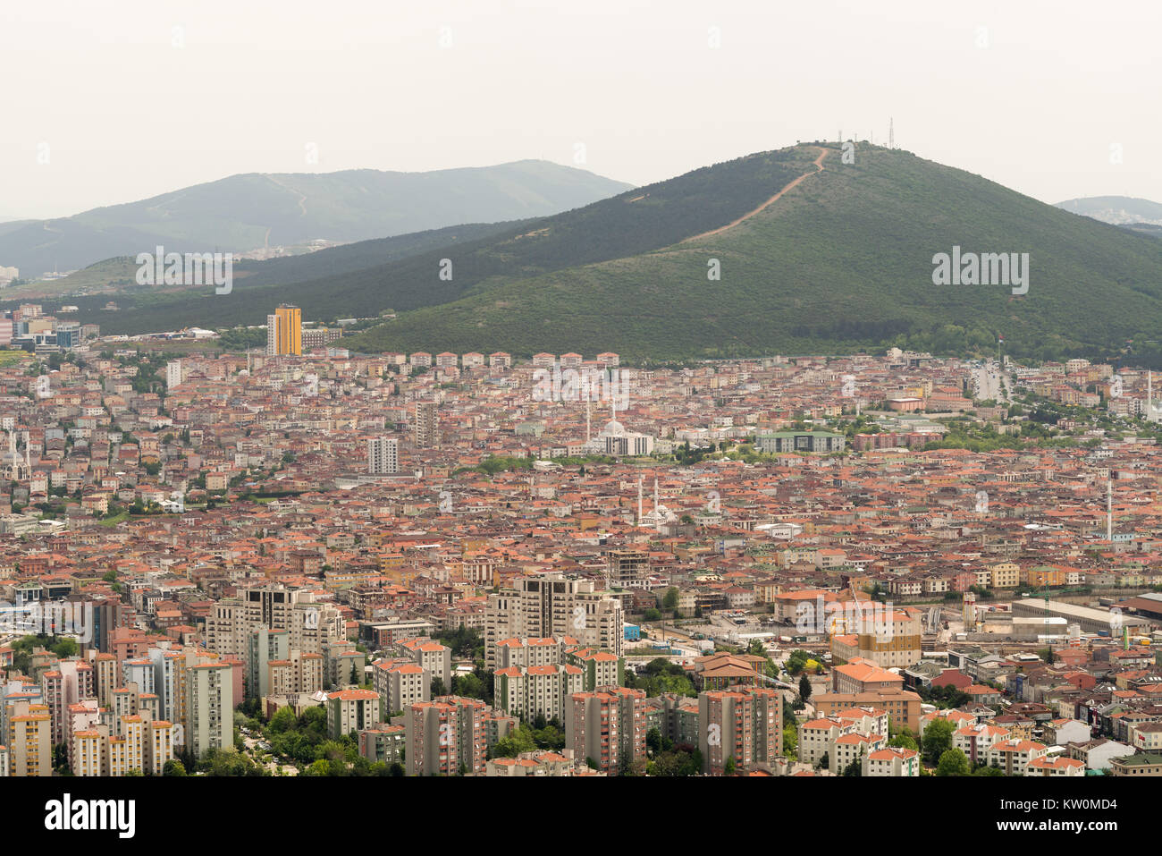 MAY 09,2017 ISTANBUL.Aerial view of Atasehir district of Istanbul ...