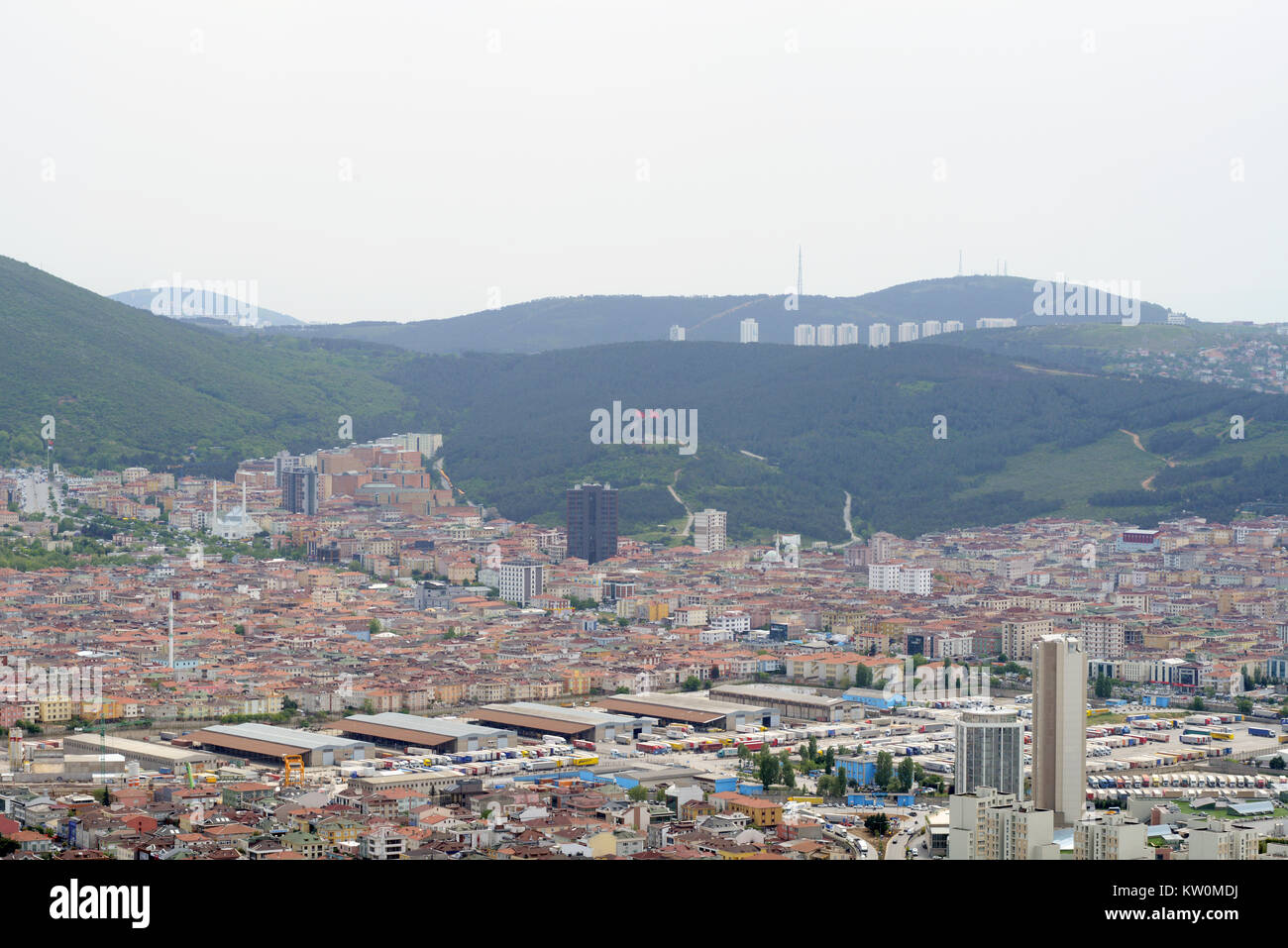 MAY 09,2017 ISTANBUL.Aerial view of Atasehir district of Istanbul ...