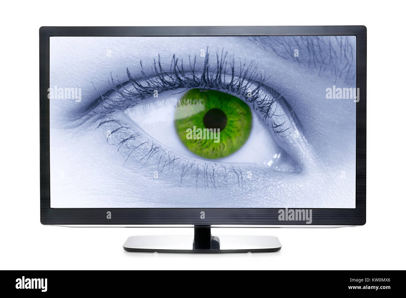 Eye on television screen Cut Out Stock Images & Pictures - Alamy