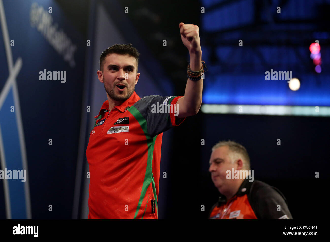 Jamie Lewis celebrates beating James Richardson during day twelve of ...