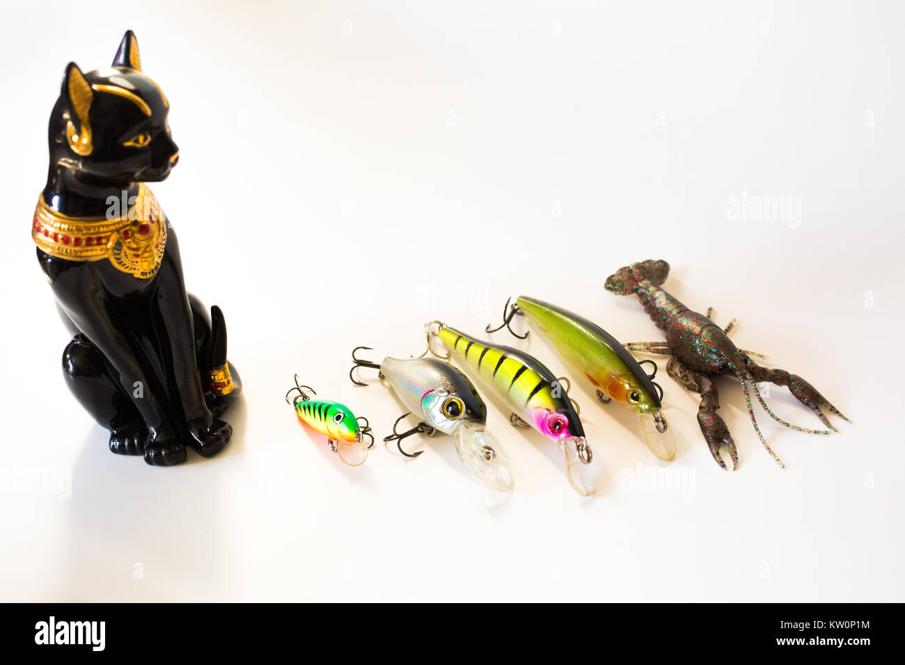 Fishing wobblers and lure on a white background close up Stock Photo ...