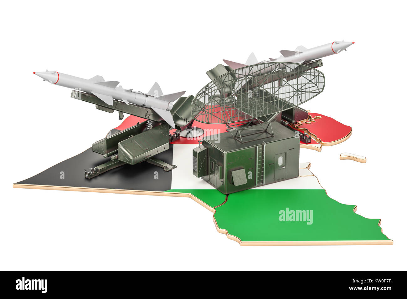 Kuwait missile defence system concept, 3D rendering Stock Photo - Alamy