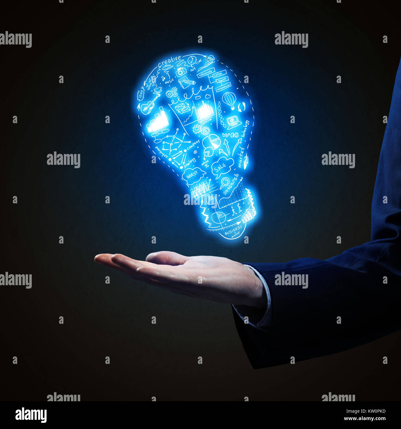 Bright idea for success achieving Stock Photo - Alamy