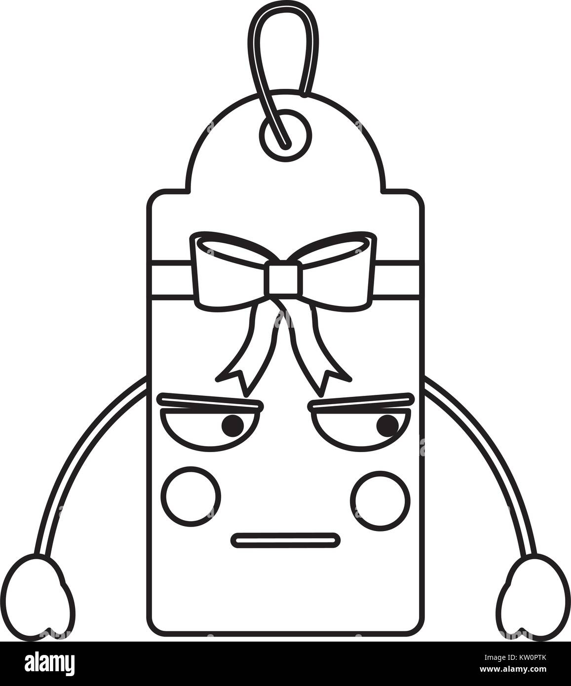 gift or price tag angry emoji icon image vector illustration design ...