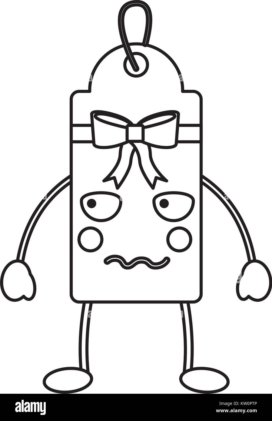 gift or price tag angry emoji icon image vector illustration design ...