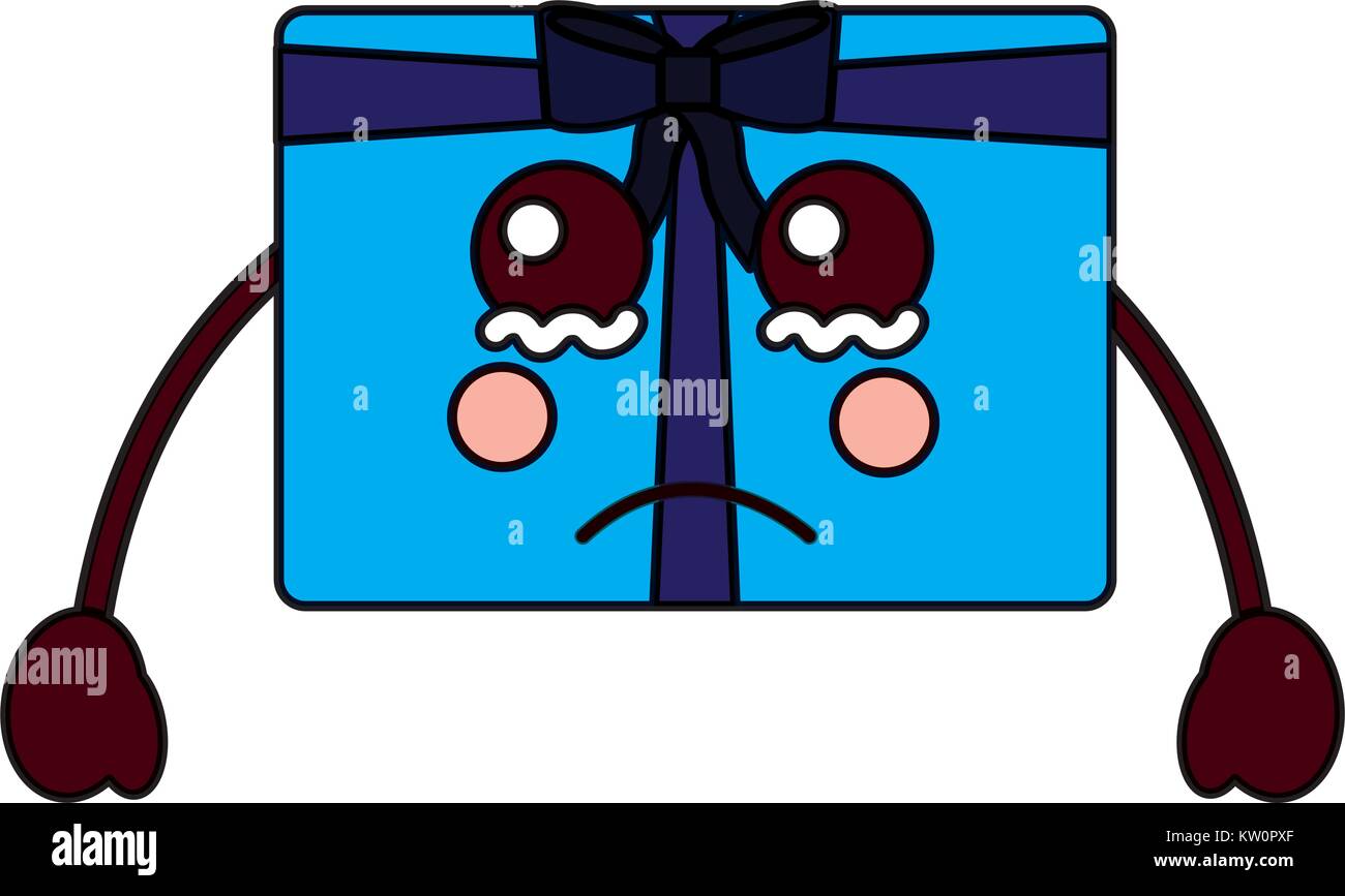 gift box sad emoji icon image vector illustration design Stock Vector ...