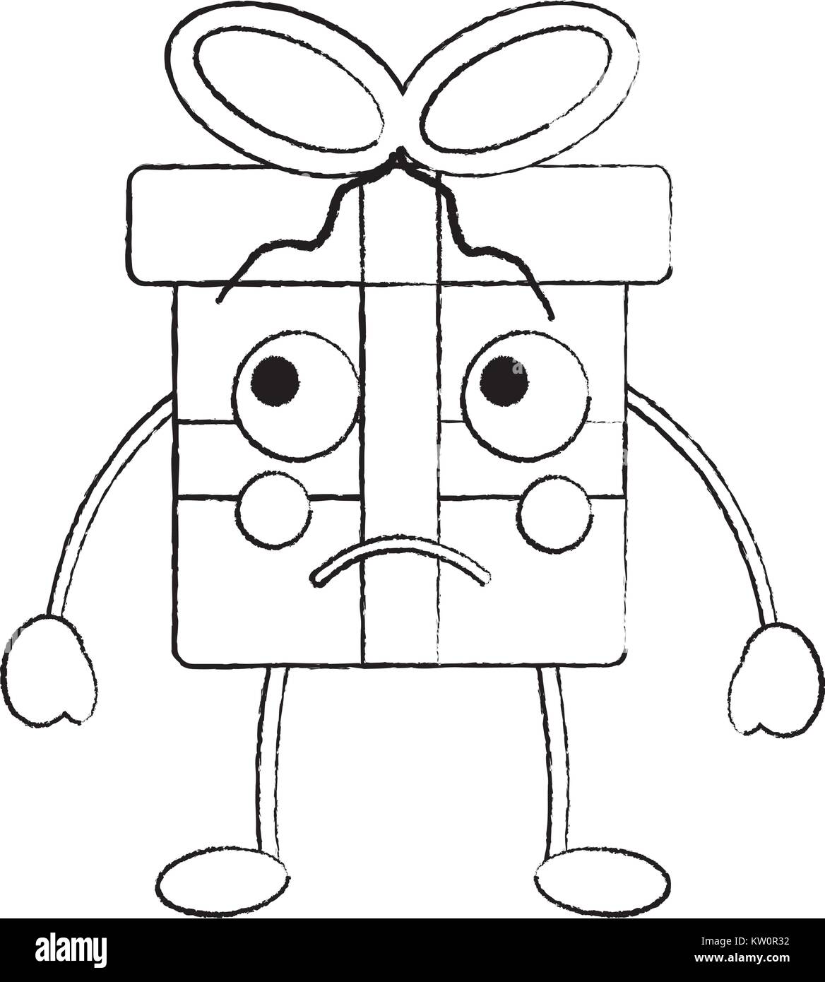 gift box sad crying emoji icon image vector illustration design Stock ...