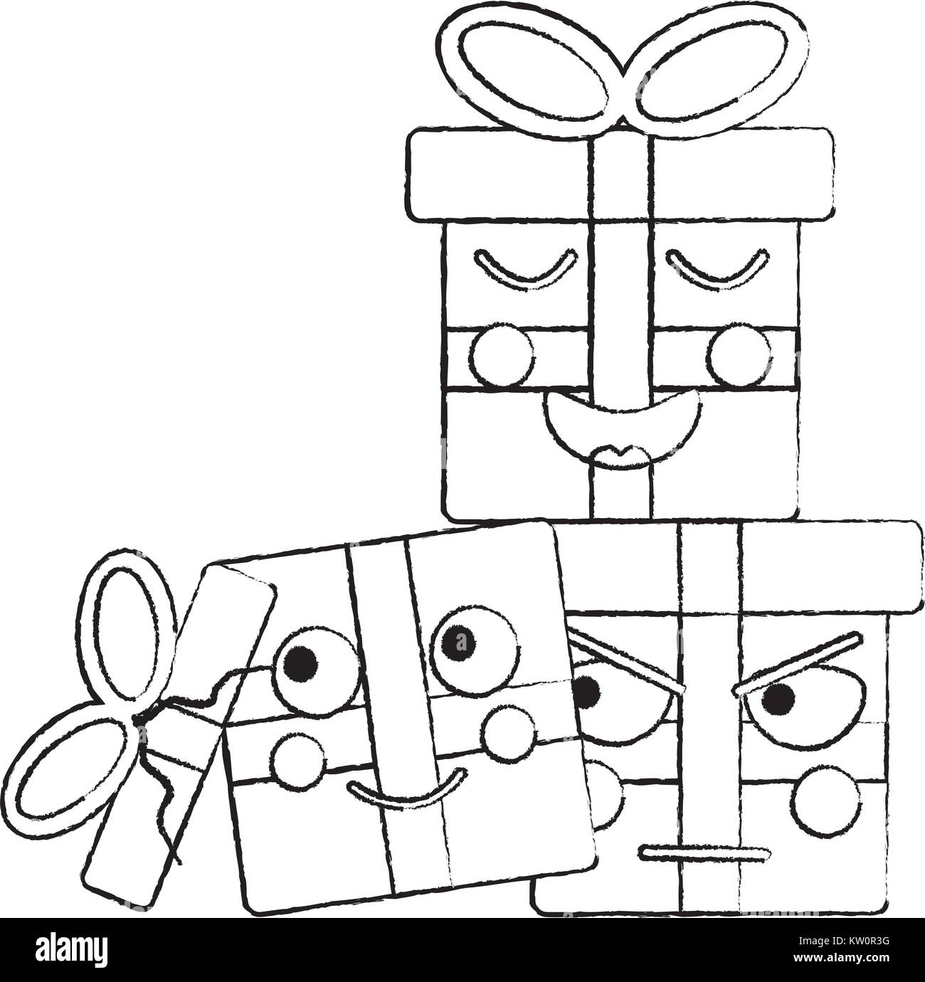 gift boxes emoji icon image vector illustration design Stock Vector ...