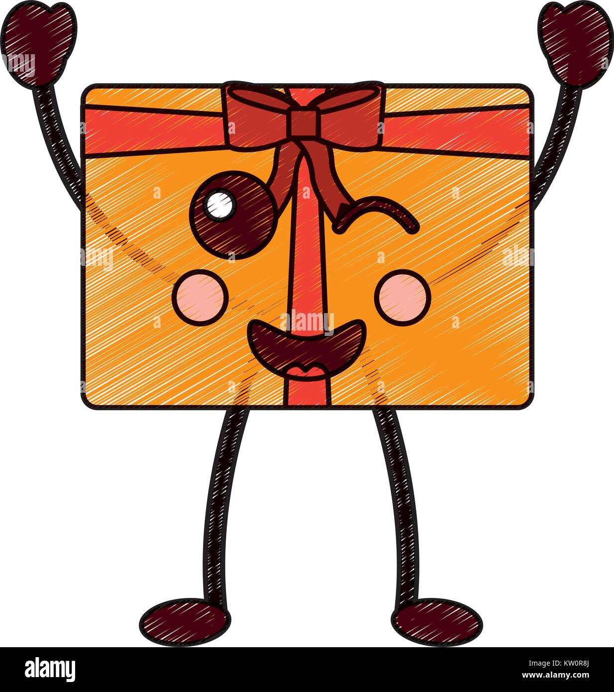 gift box happy wink emoji icon image vector illustration design Stock ...