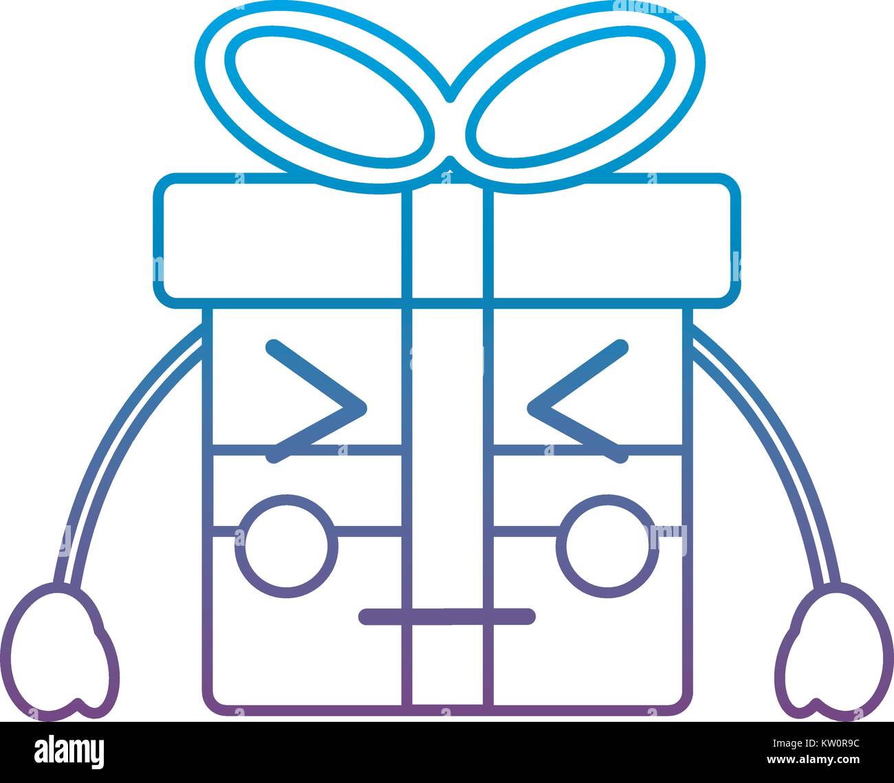 gift box angry side eye emoji icon image vector illustration design ...