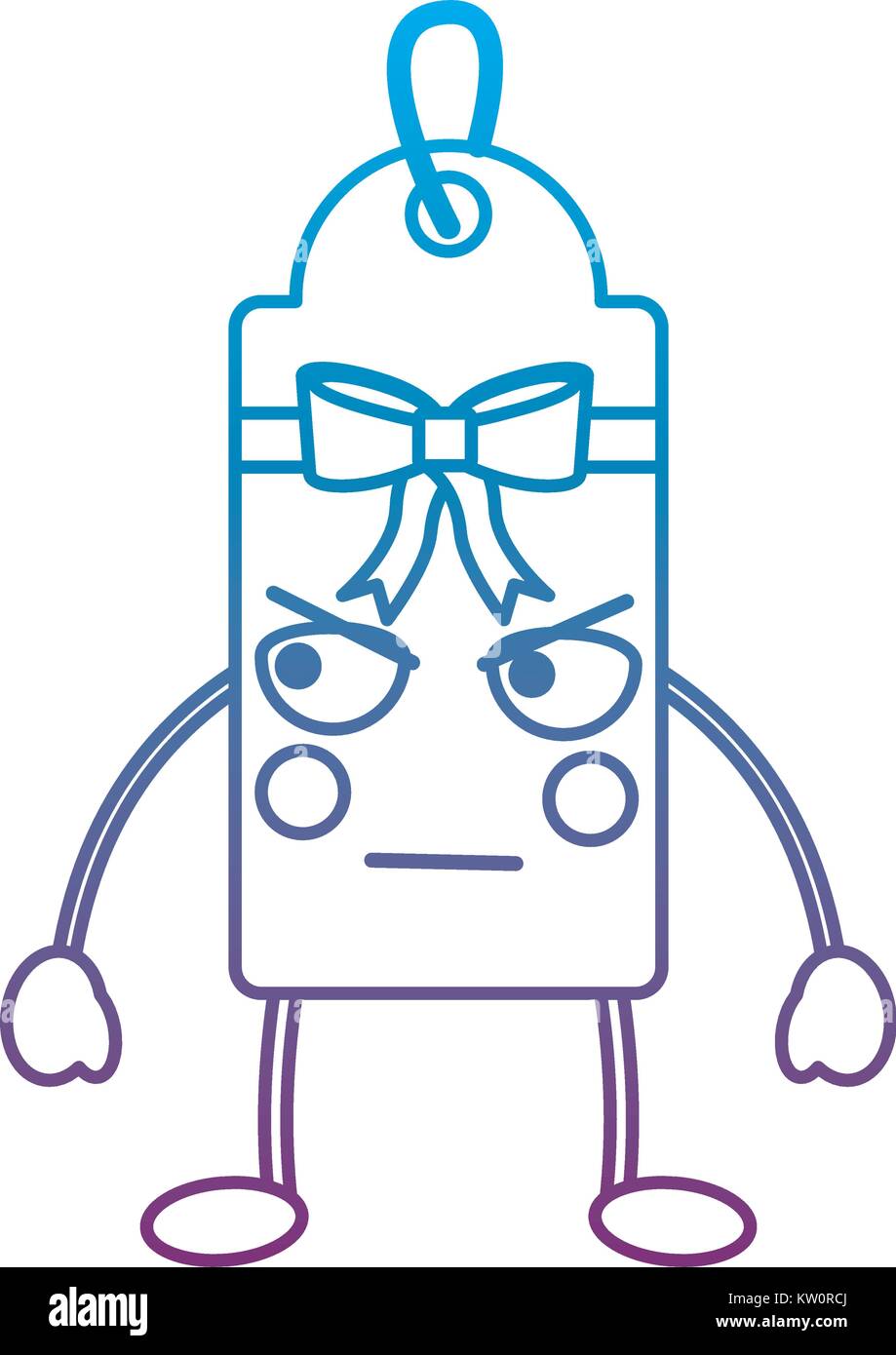 gift or price tag angry emoji icon image vector illustration design ...