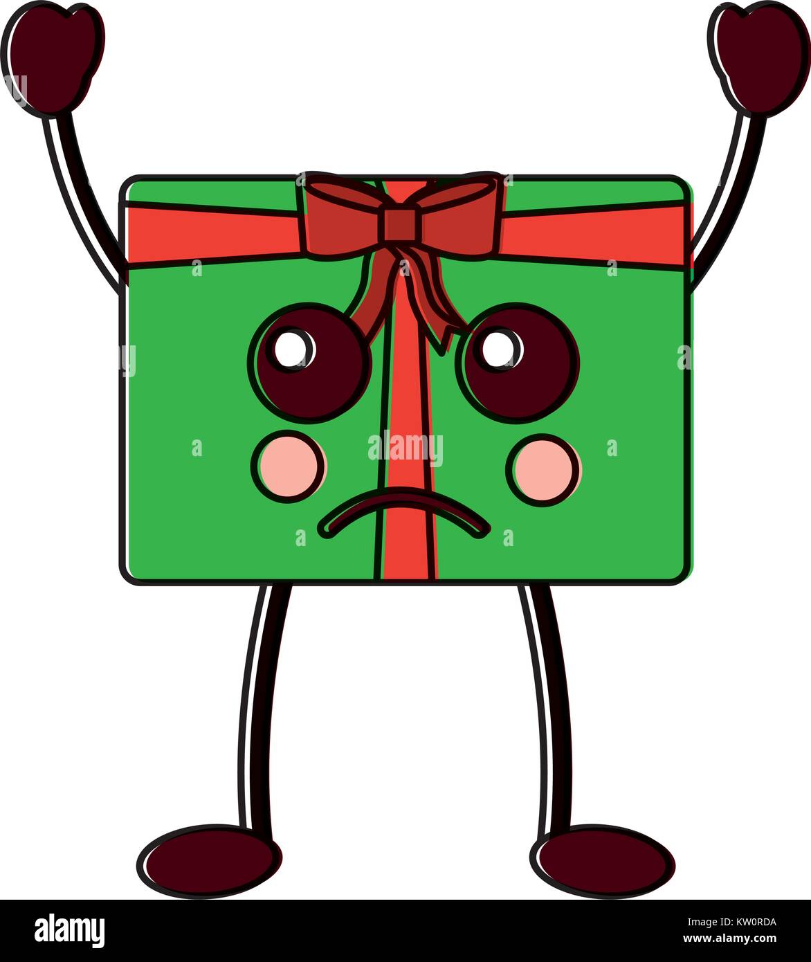 gift box sad crying emoji icon image vector illustration design Stock ...