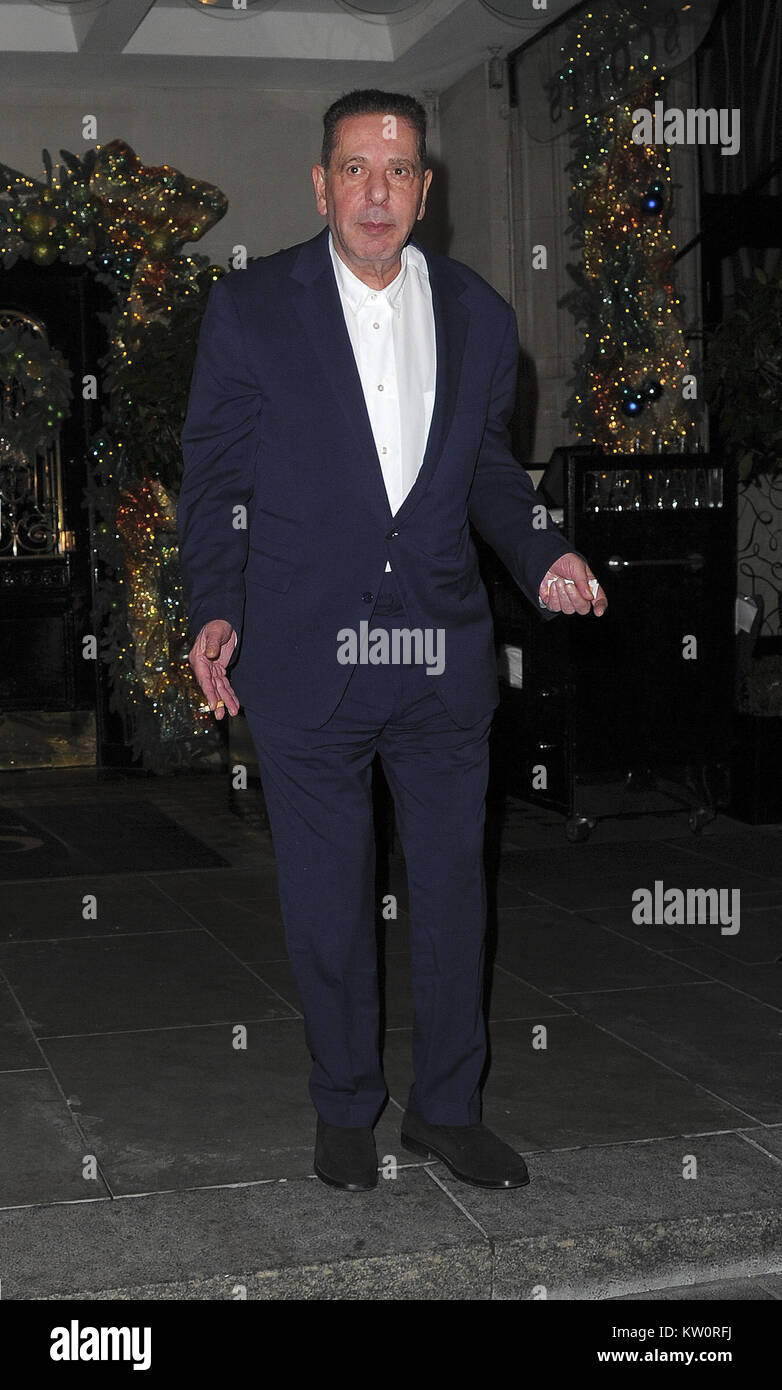 A Gaunt Charles Saatchi seen dining at Scotts Restaurant alone with out ...