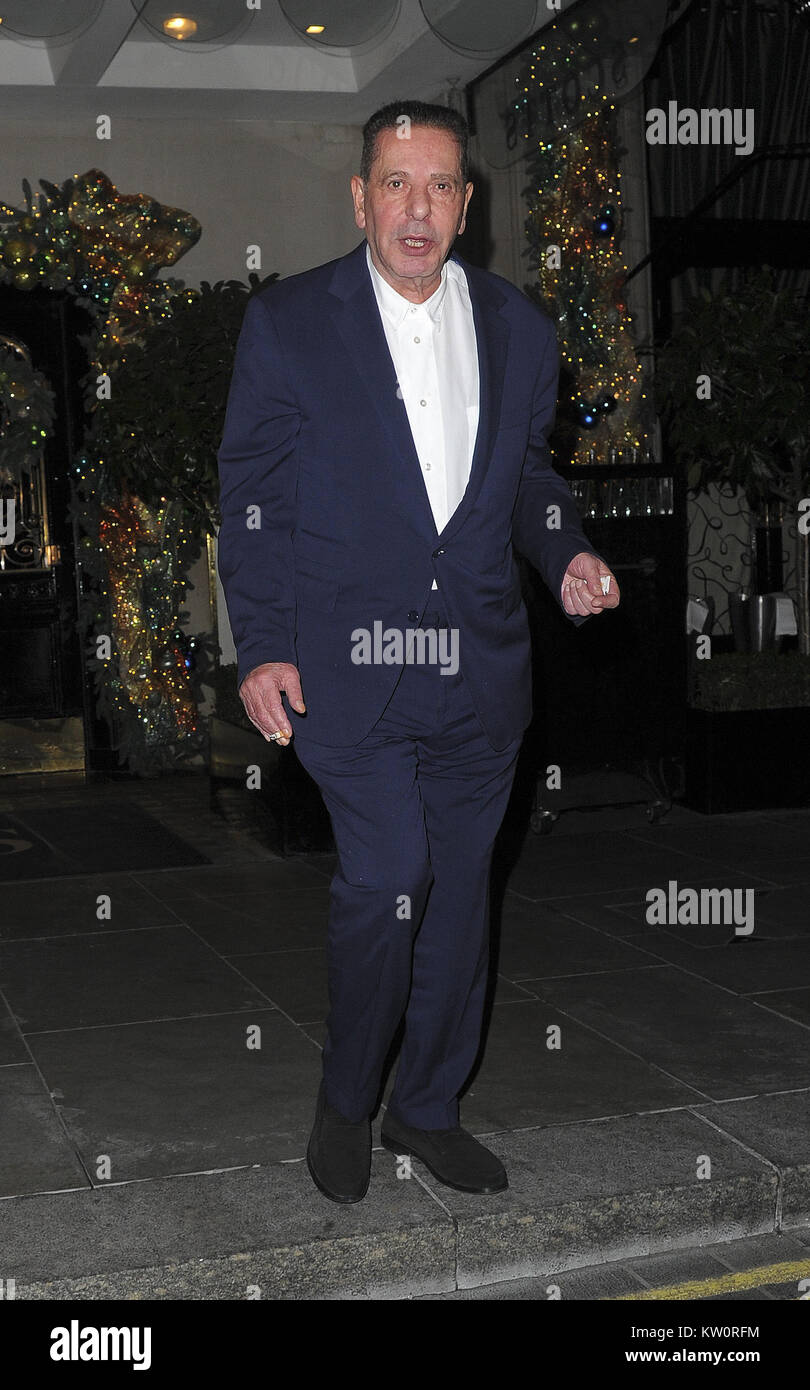 A Gaunt Charles Saatchi seen dining at Scotts Restaurant alone with out ...