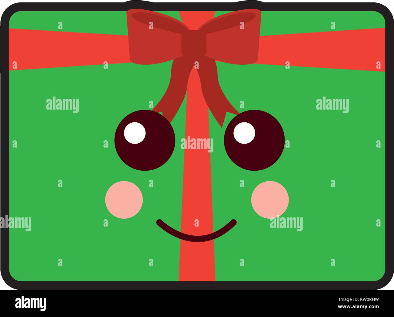 Gift box happy emoji Stock Vector Images - Alamy