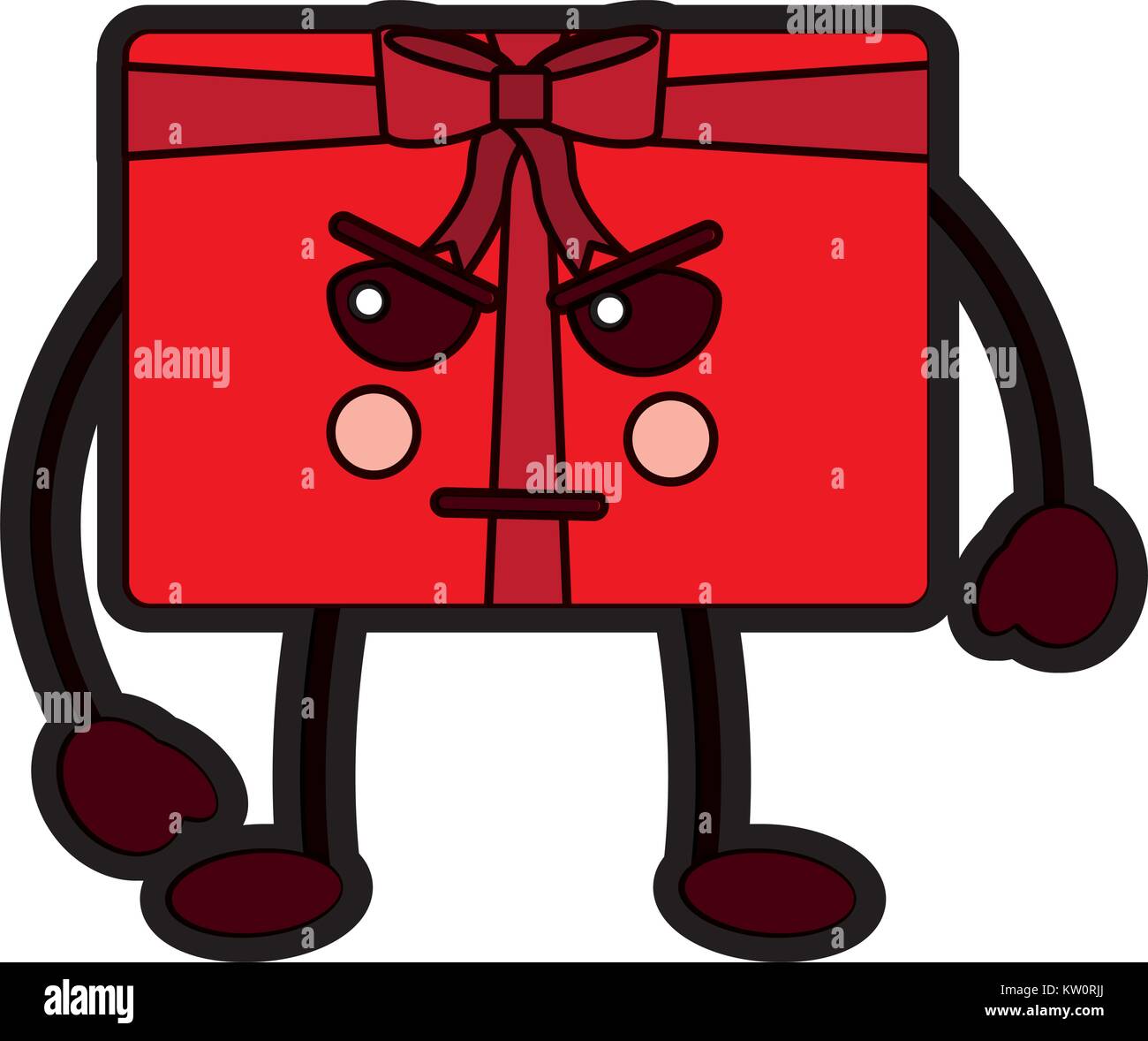 gift box angry side eye emoji icon image v Stock Vector Image & Art - Alamy