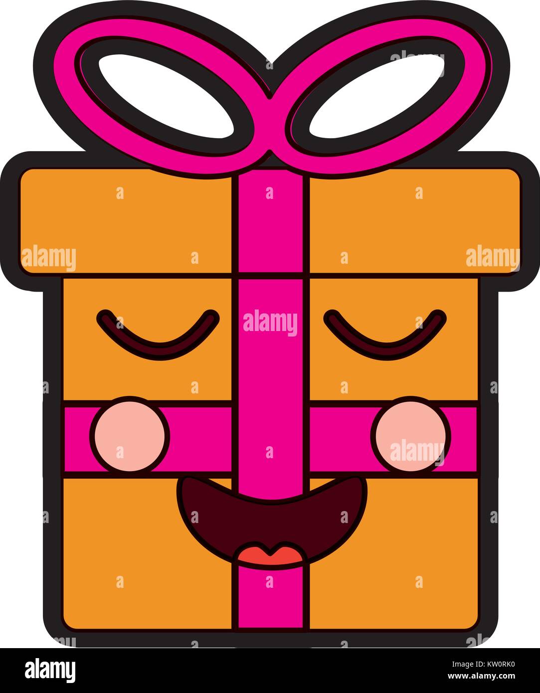 gift box happy emoji icon image vector illustration design Stock Vector ...