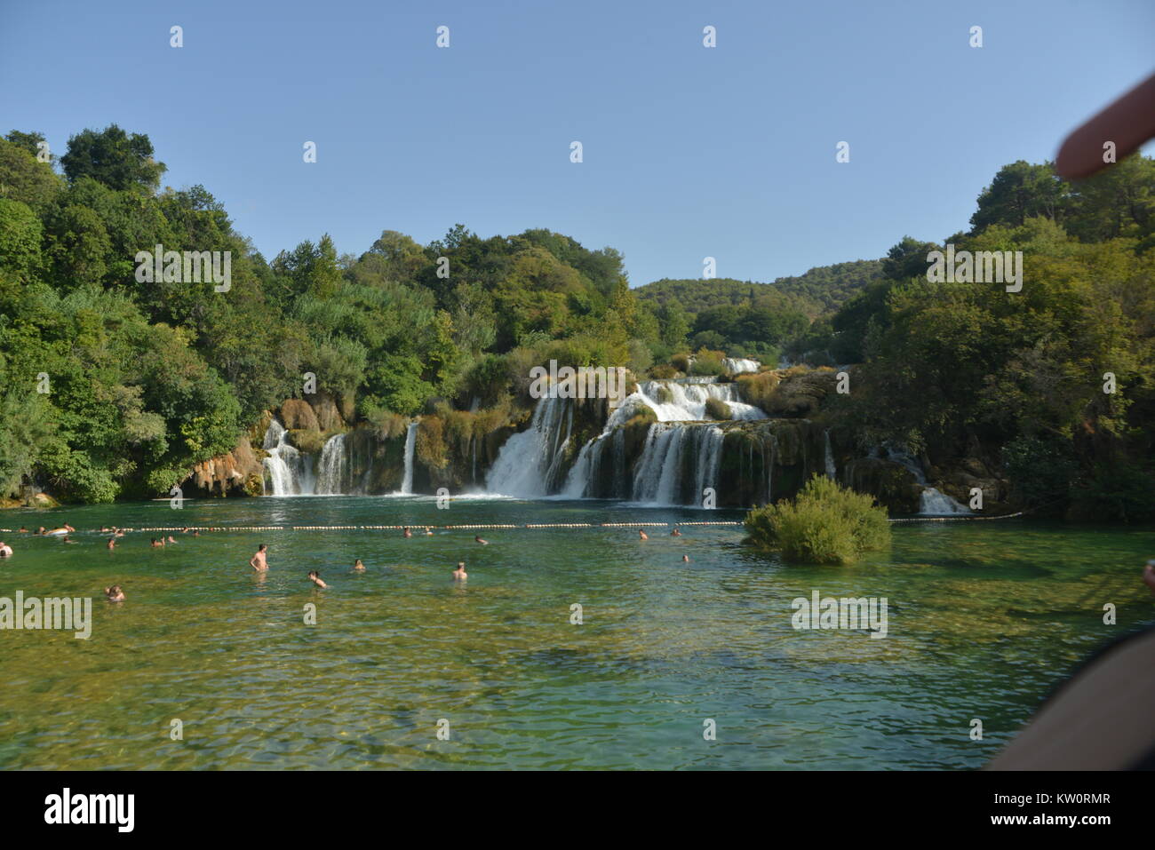 Limestone cliffs along the road to Krka Falls in Croatia Stock Photo ...