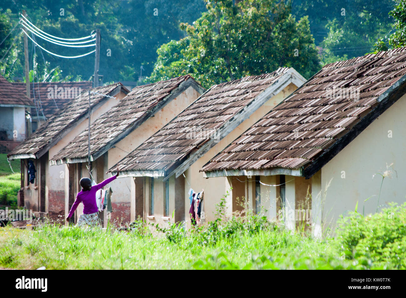 Old colonial housing estate, Entebbe, Wakiso, Uganda Stock Photo - Alamy
