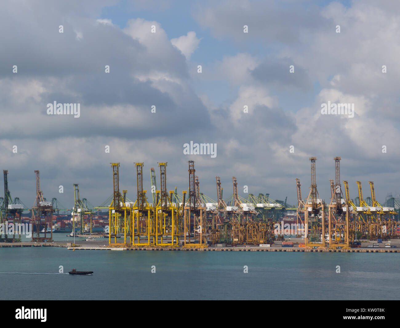 PSA Container Port Singapore Stock Photo - Alamy