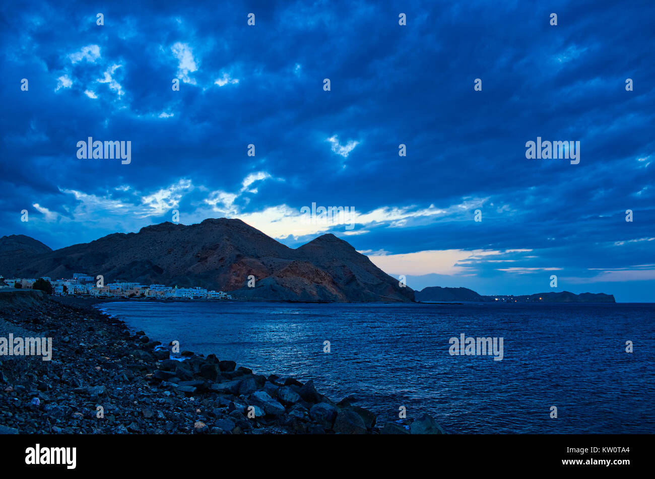 Night Photography of Muscat Landscape, Oman Stock Photo - Alamy