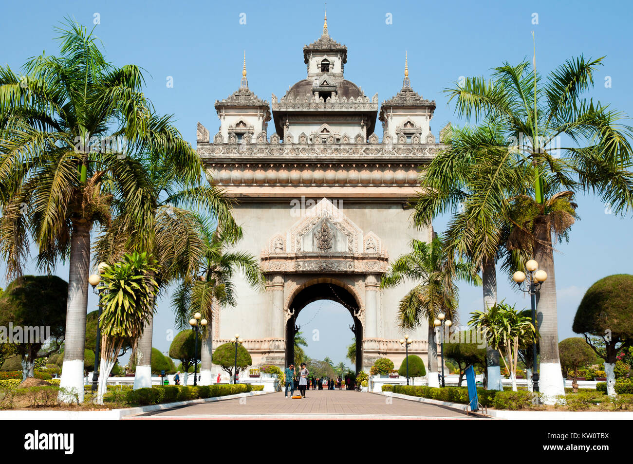 Patuxai War Monument - Vientiane - Laos Stock Photo - Alamy